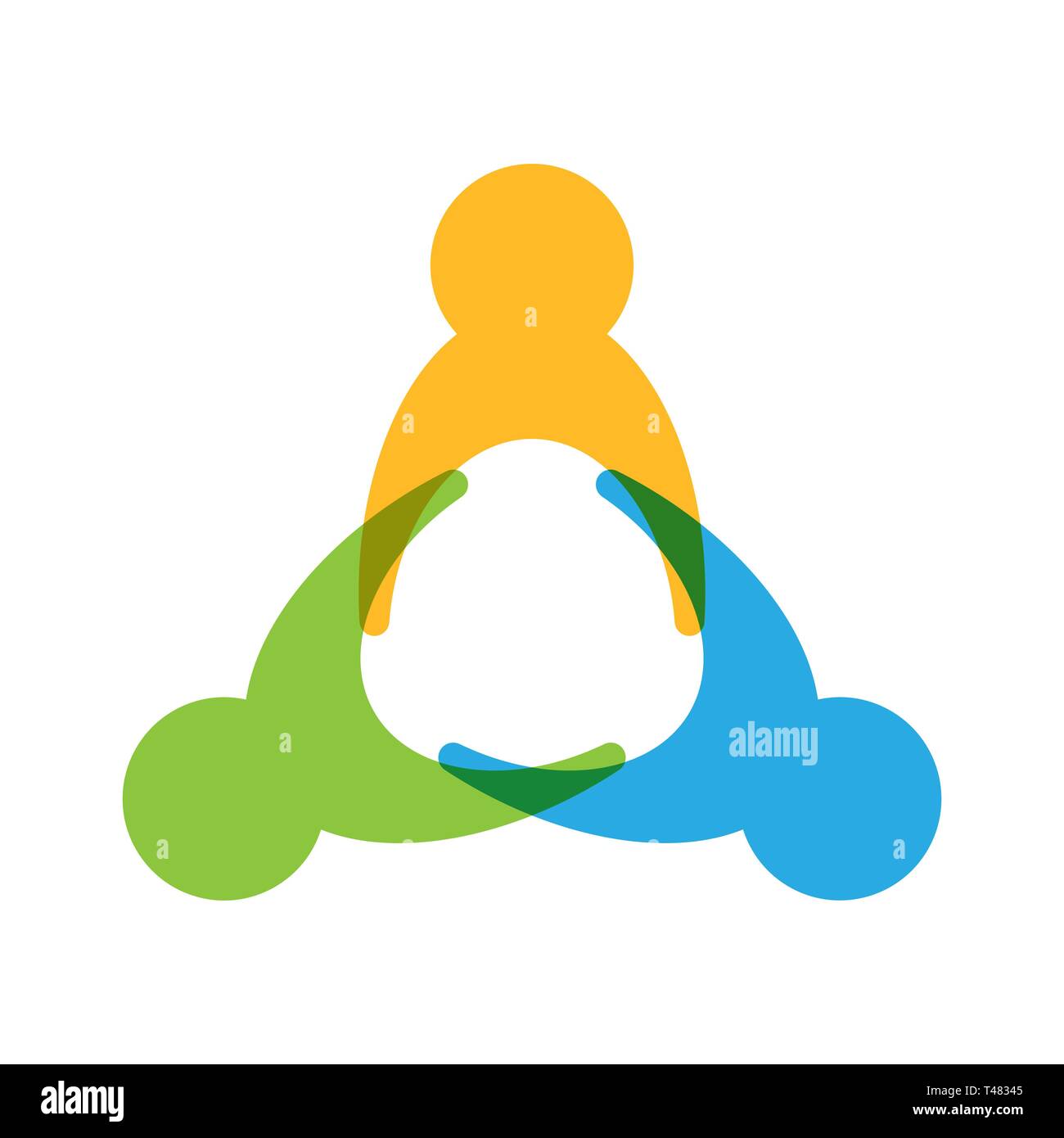 Symbol of unity of different people, flat design Stock Vector Image ...