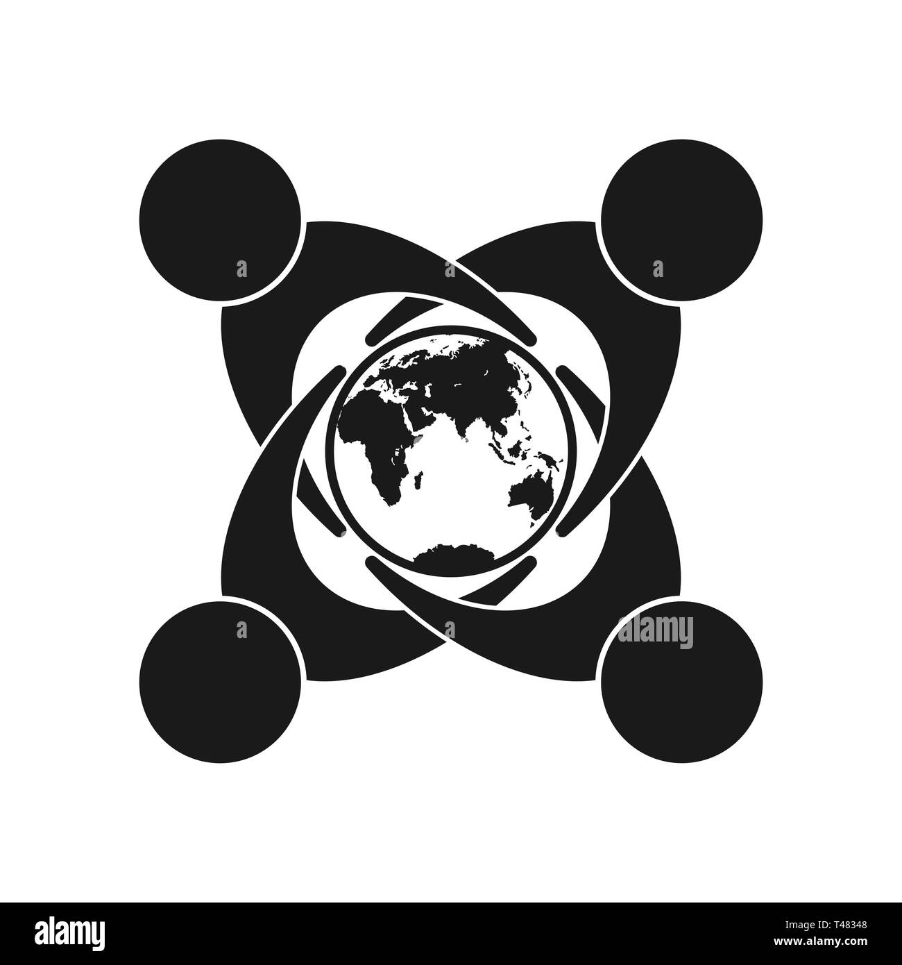 Symbol of unity of different people, concern for the world and ecology ...