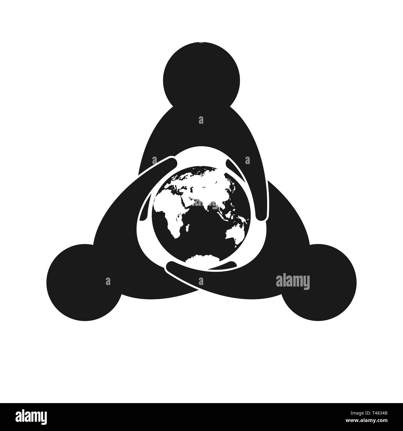 Symbol of unity of different people, concern for the world and ecology ...