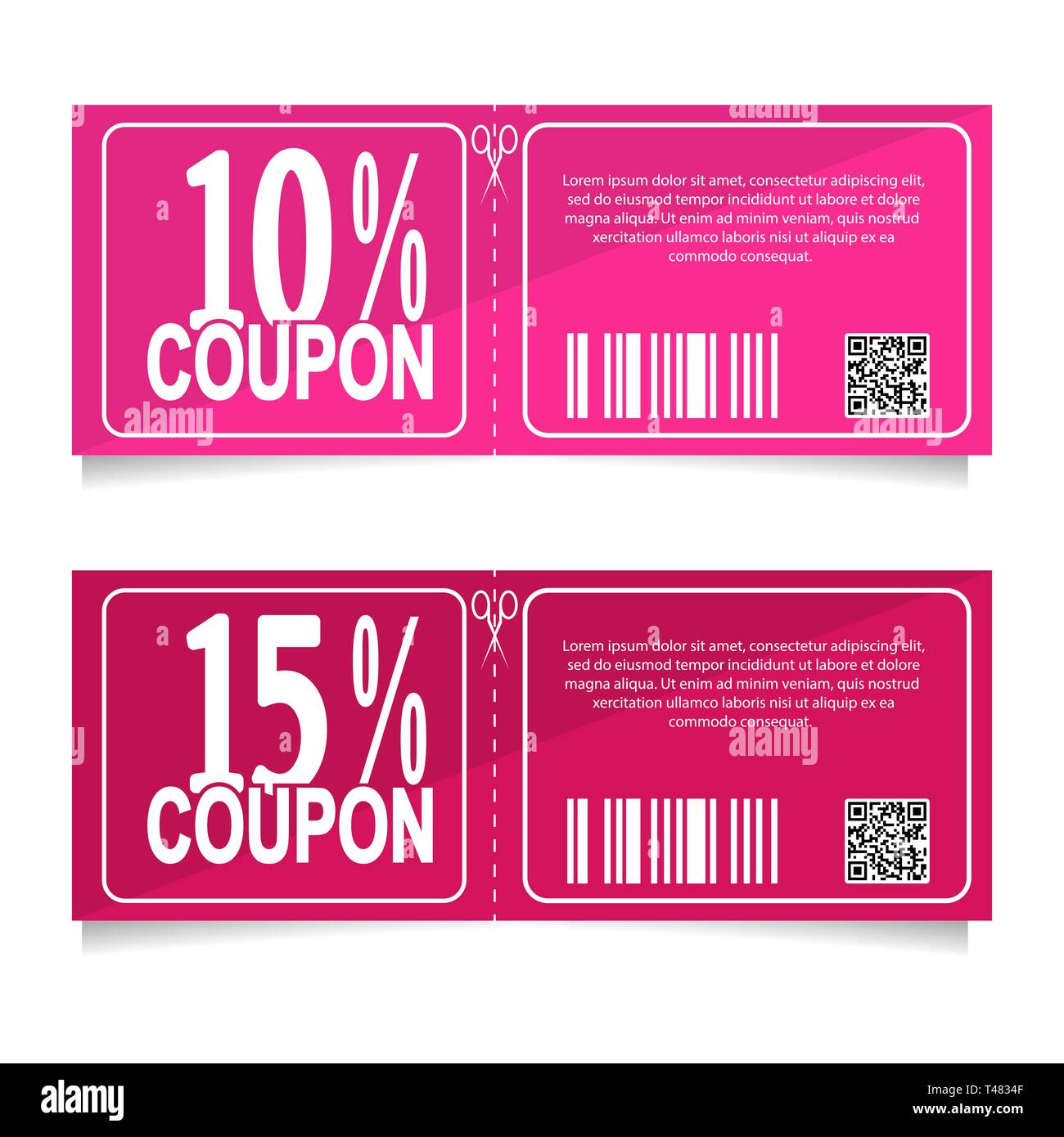 Coupon design hi-res stock photography and images - Alamy