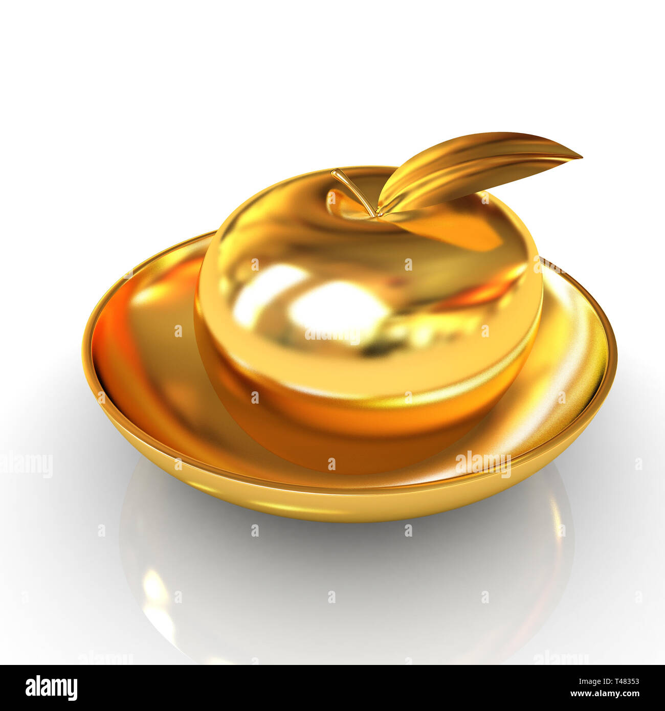 Gold apple fruit treasure hi-res stock photography and images - Alamy