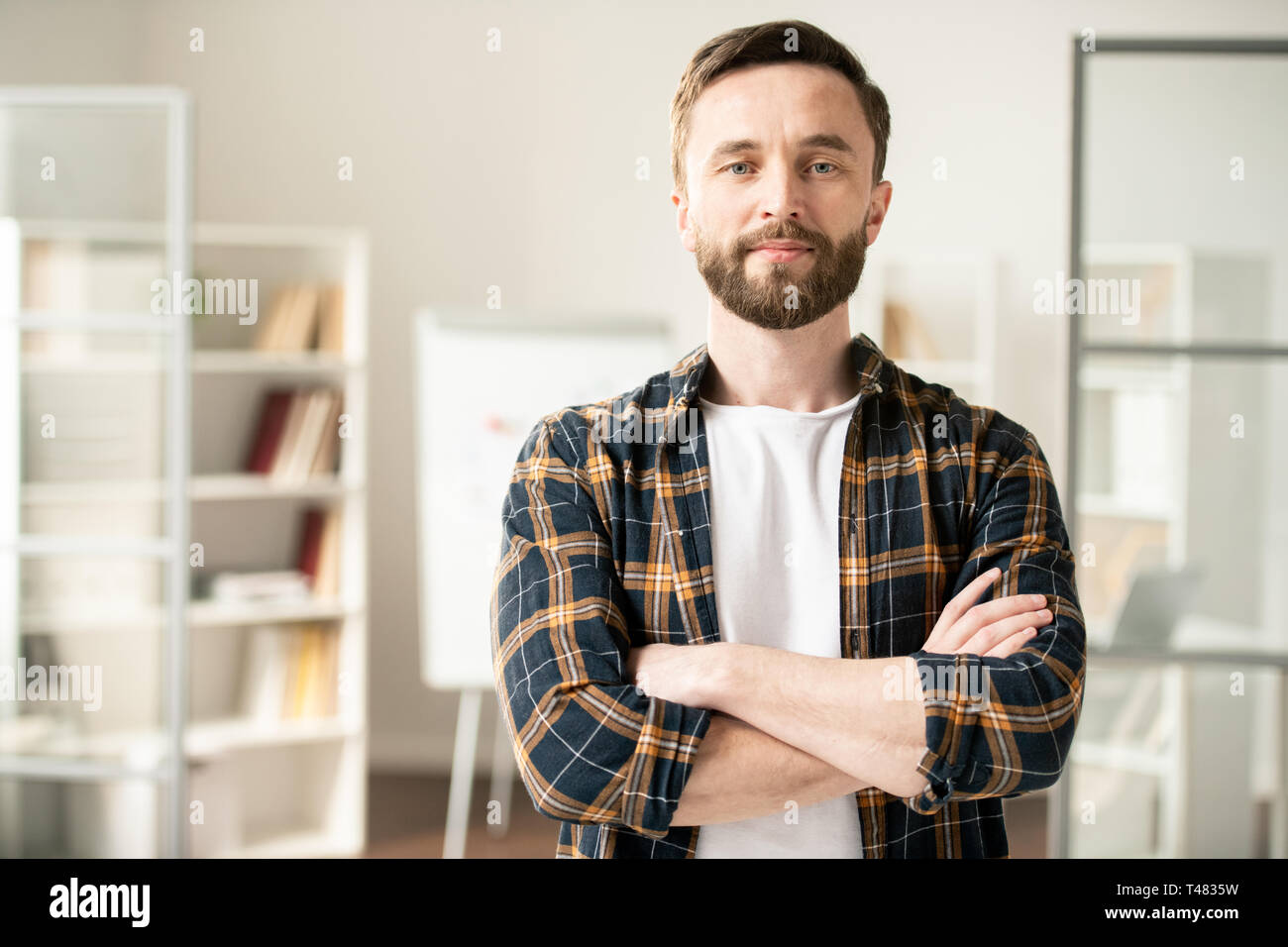 Confident office worker Stock Photo - Alamy