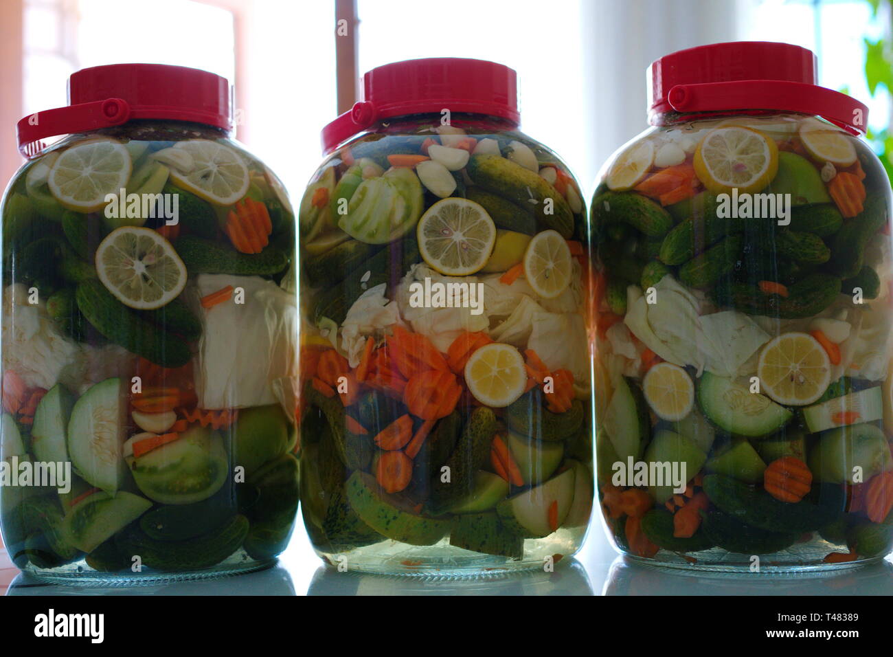 homemade, organic pickles making Stock Photo - Alamy