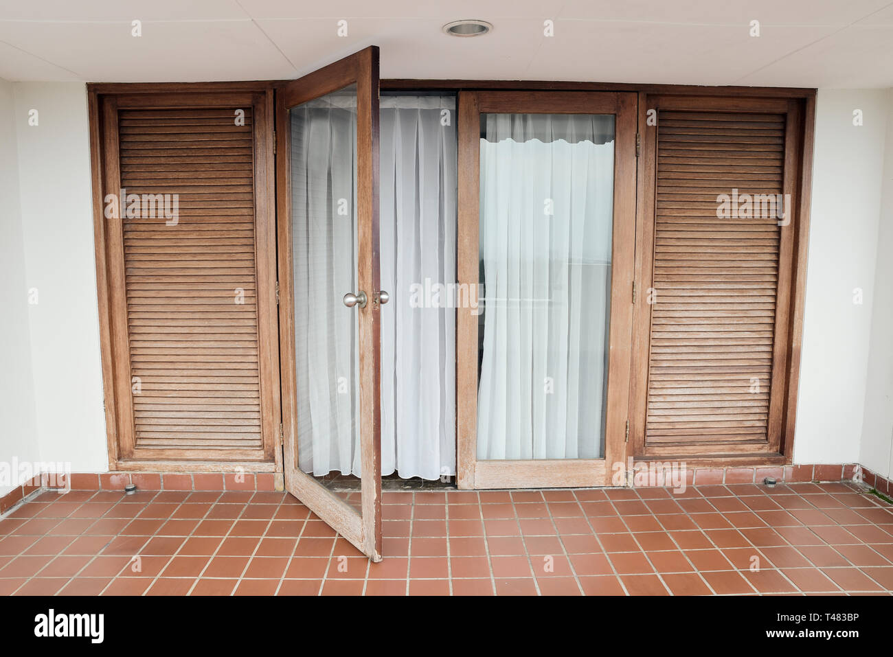 Terrace of Classic old house Stock Photo - Alamy