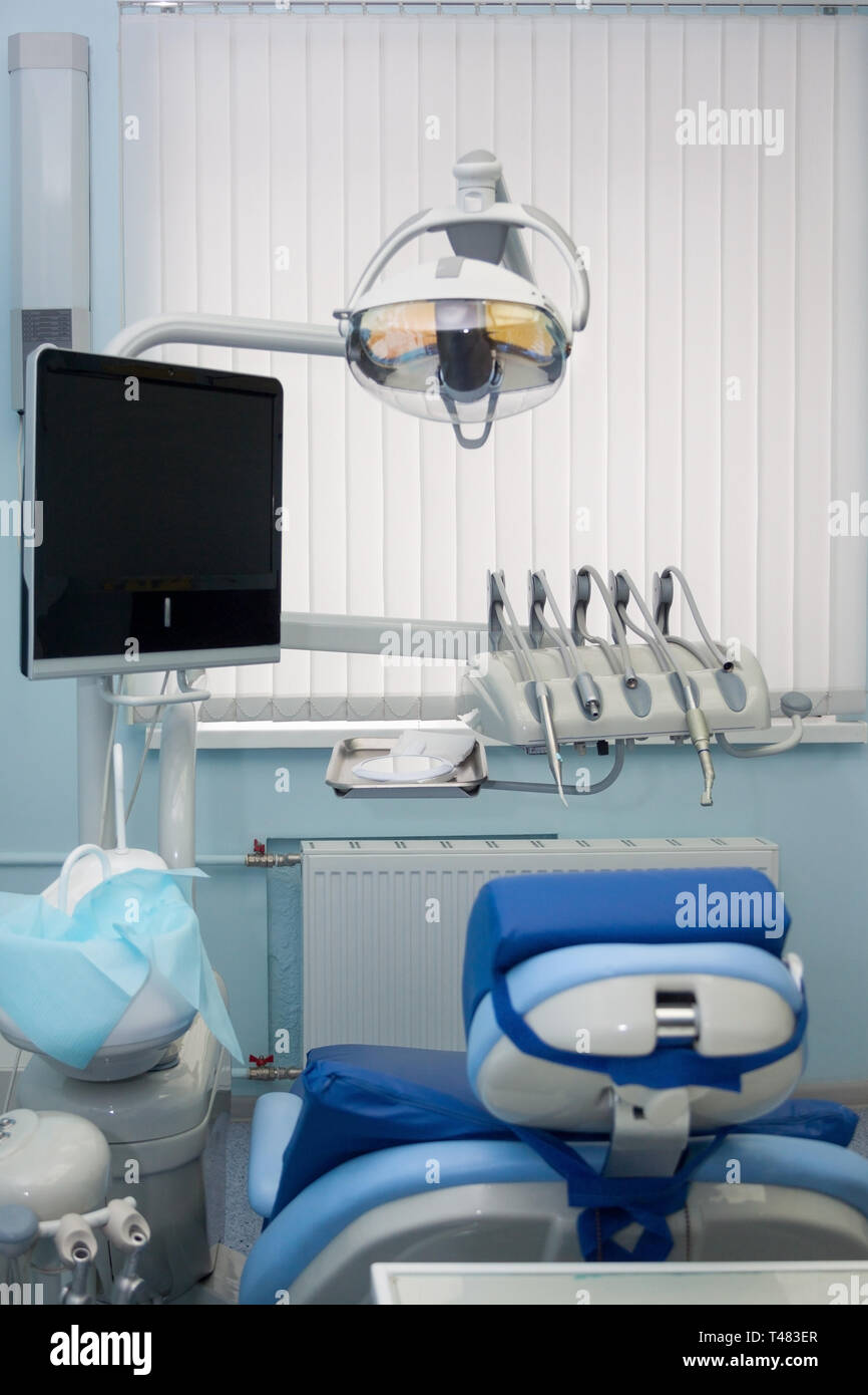 Dentist office. Dental treatment unit and other service equipment ...