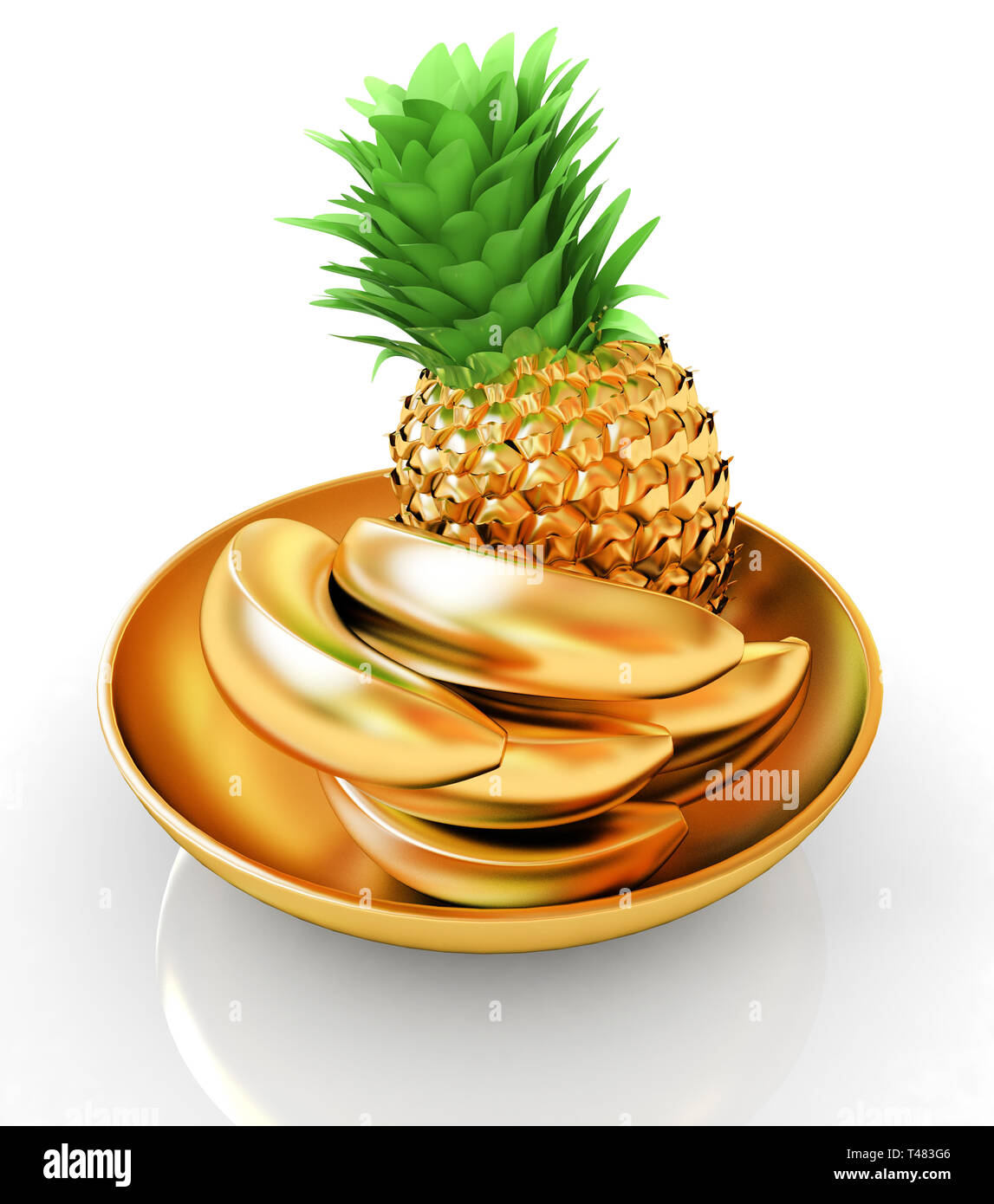 Gold citrus in a dish Stock Photo - Alamy