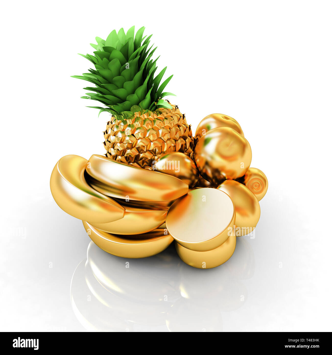 Gold citrus in a dish Stock Photo - Alamy