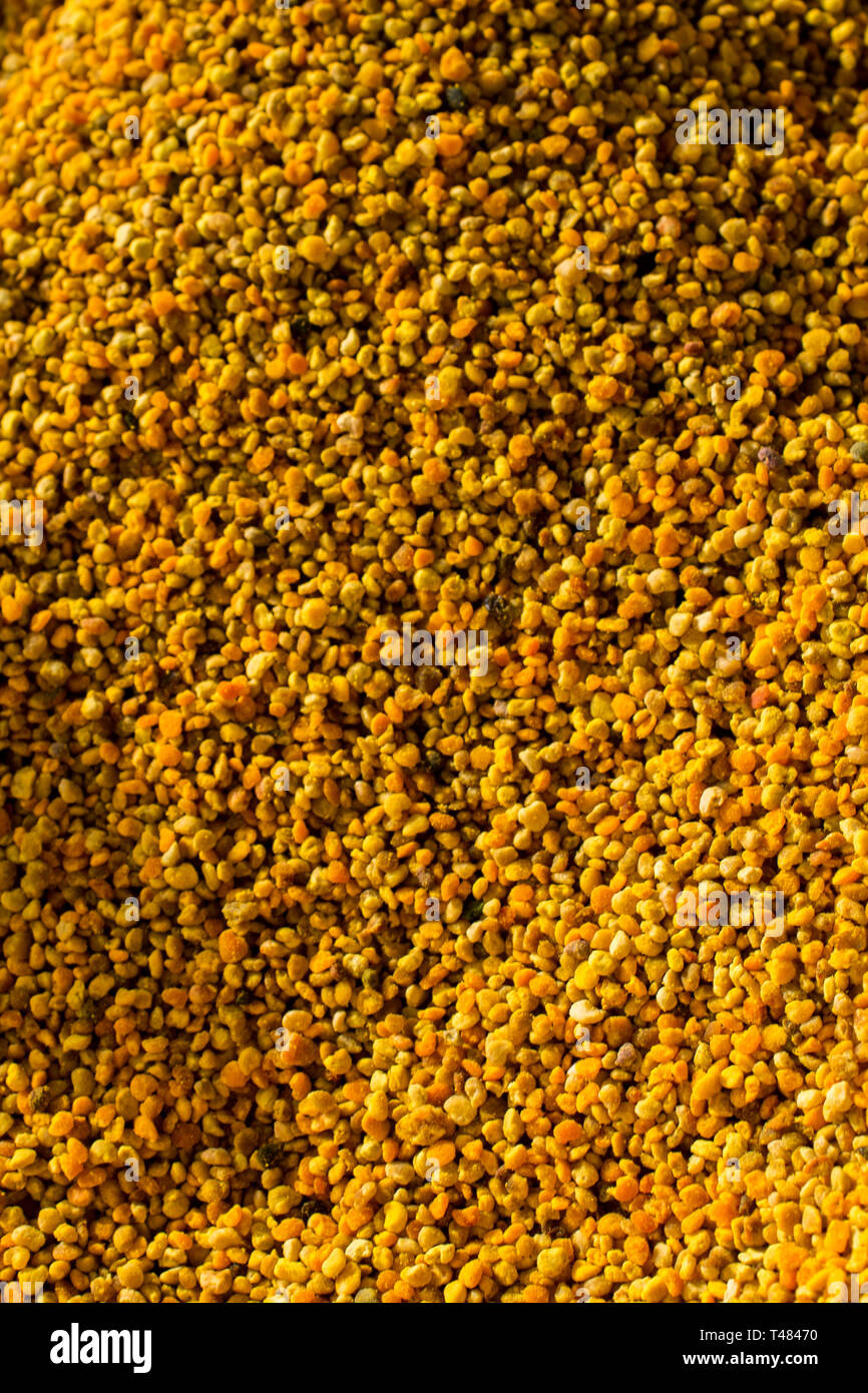 Bee pollen as healthy organic raw diet food ingredient Stock Photo - Alamy