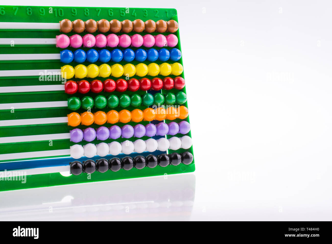 Color abacus on a white background Stock Photo - Alamy