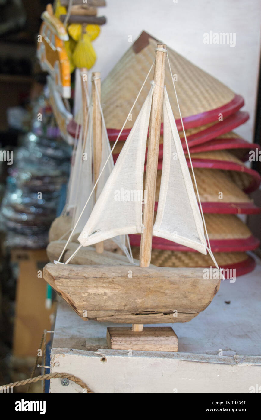 Set of small colorful model boats Stock Photo - Alamy