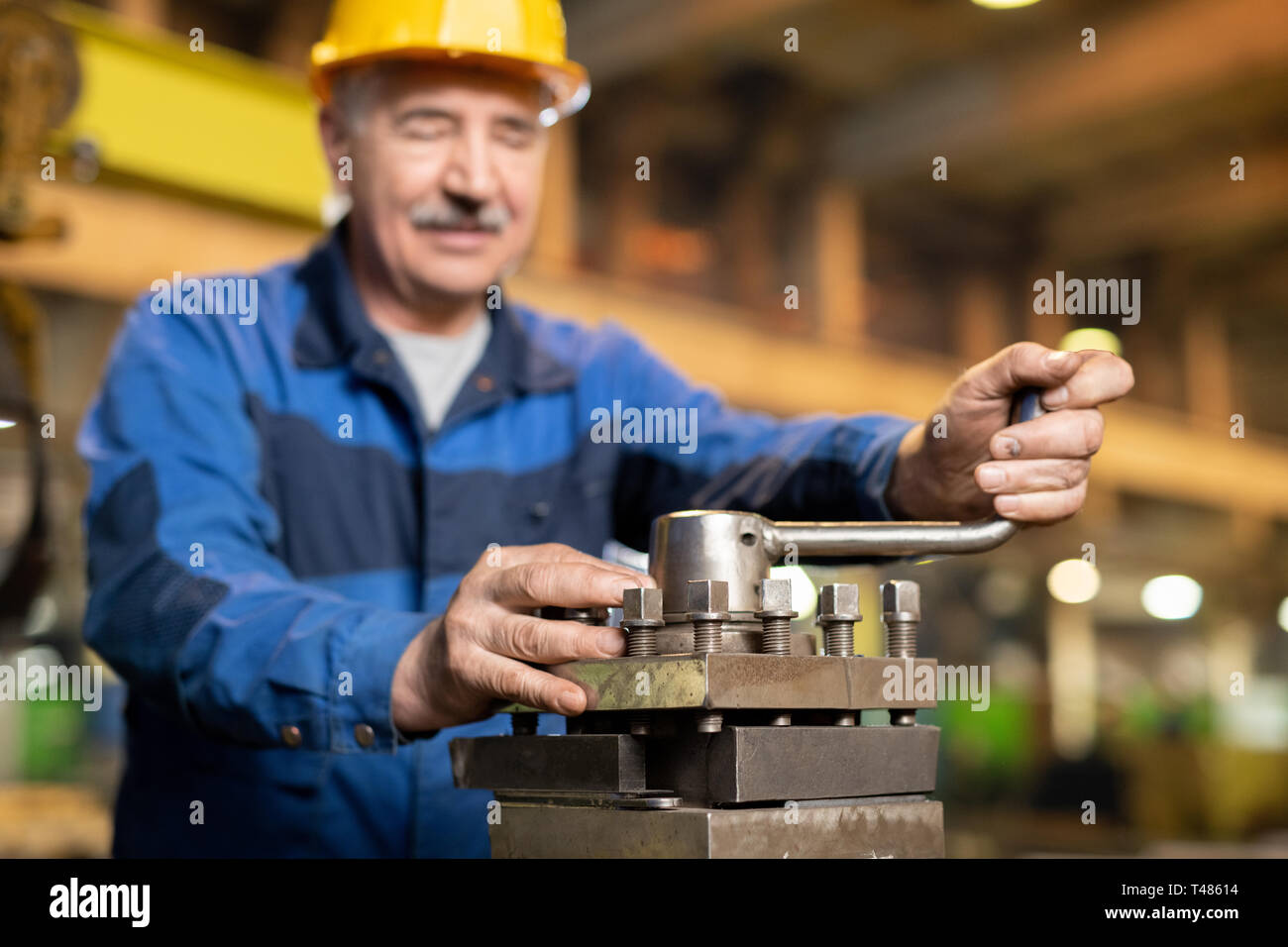 Starting industrial machine Stock Photo - Alamy
