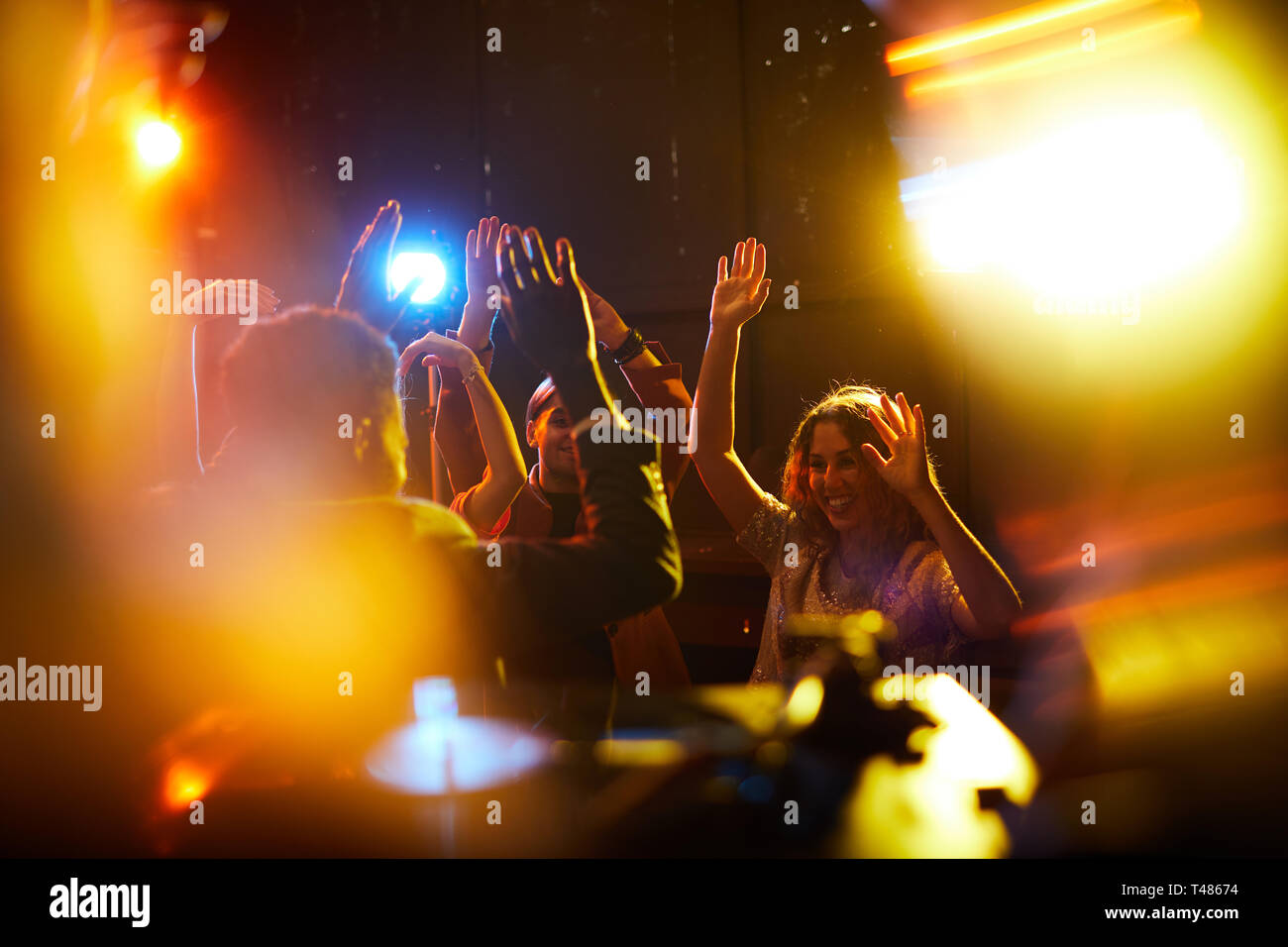 People at rocking party Stock Photo - Alamy