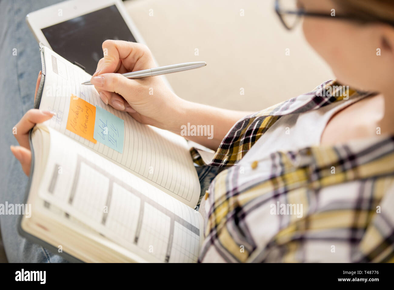 Woman setting goals Stock Photo - Alamy