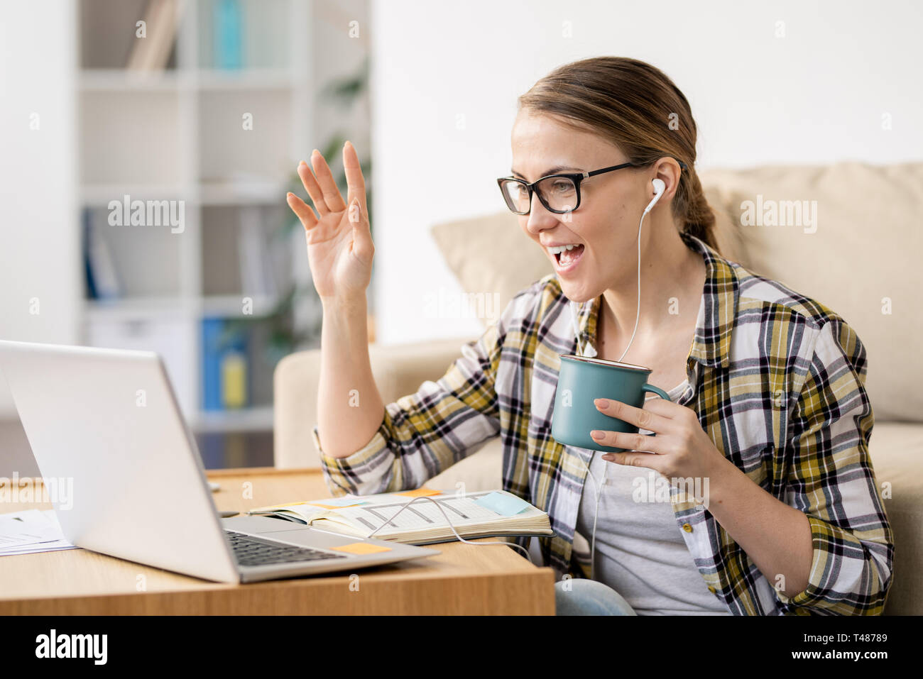 Remotely talking hi-res stock photography and images - Alamy