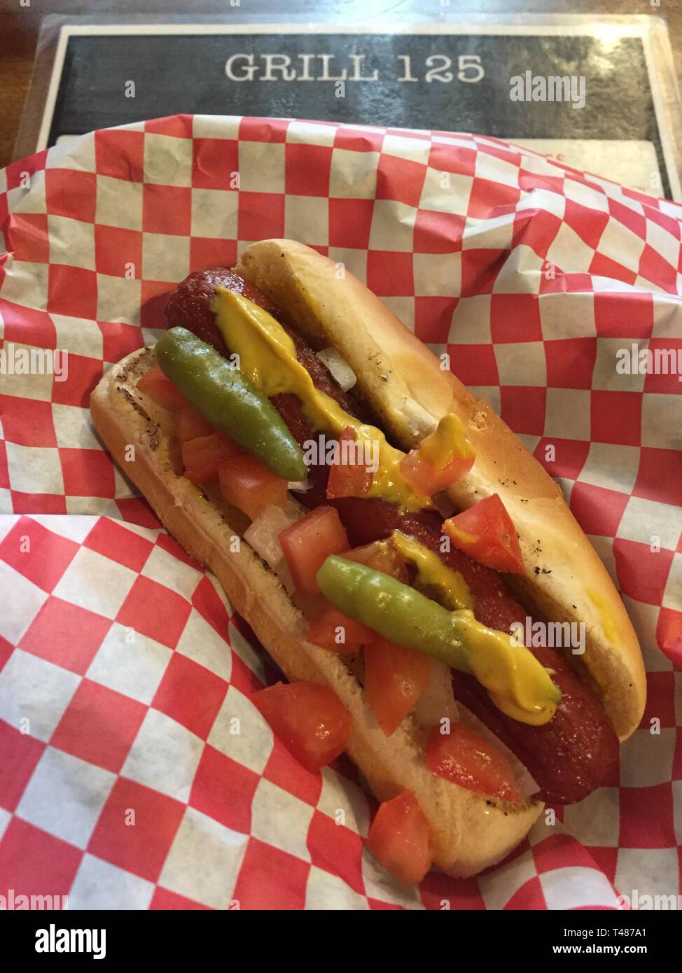 Loaded Hot Dog Stock Photo - Alamy