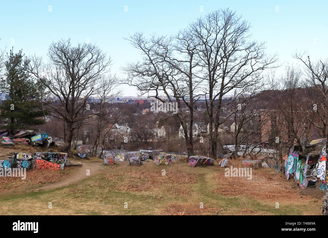 Quincy Quarries Reservation near Boston, Massachusetts, the place where ...