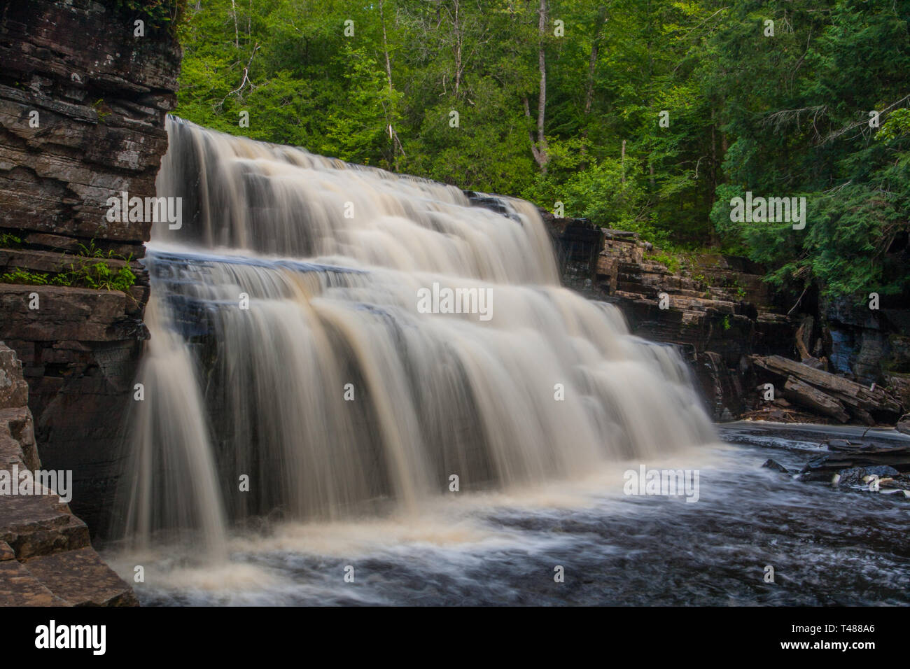 Canyon Falls, Michigan Stock Photo - Alamy