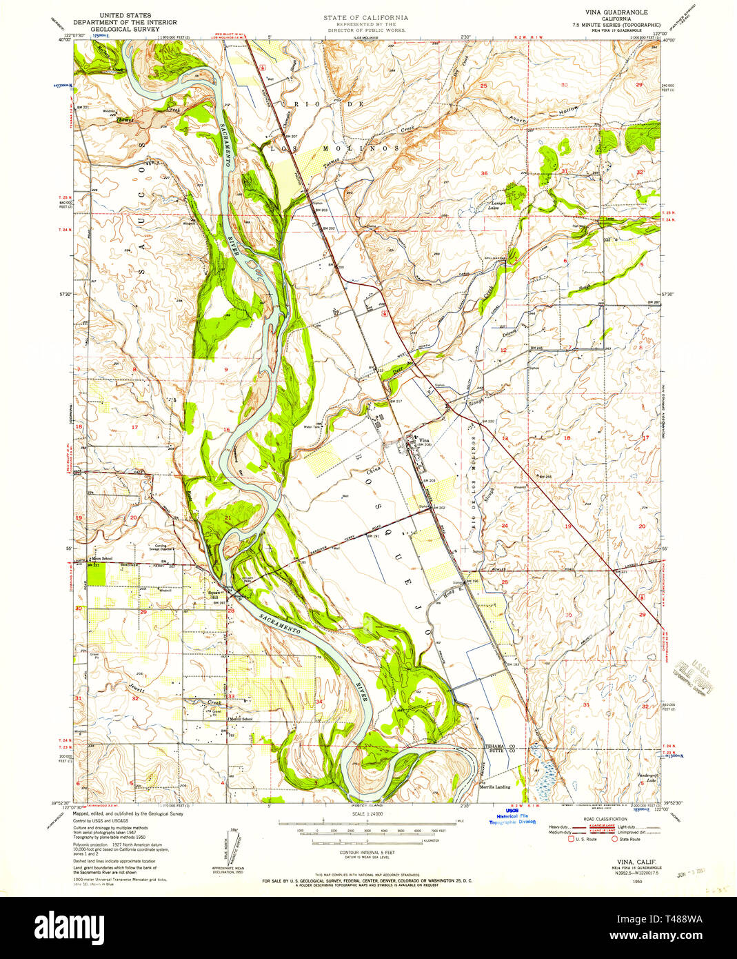 Map of california 1950 hi-res stock photography and images - Alamy