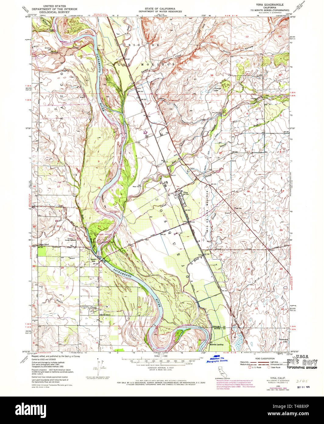 Map of california 1950 hi-res stock photography and images - Alamy