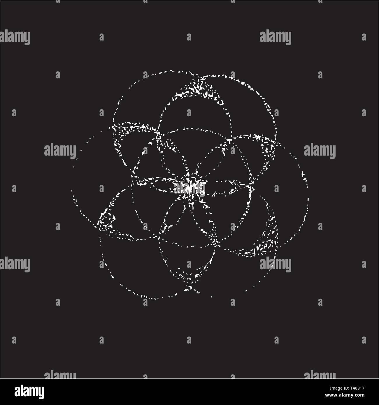 Illustration of the flower of life in the style of dotwork. Tattoo idea ...