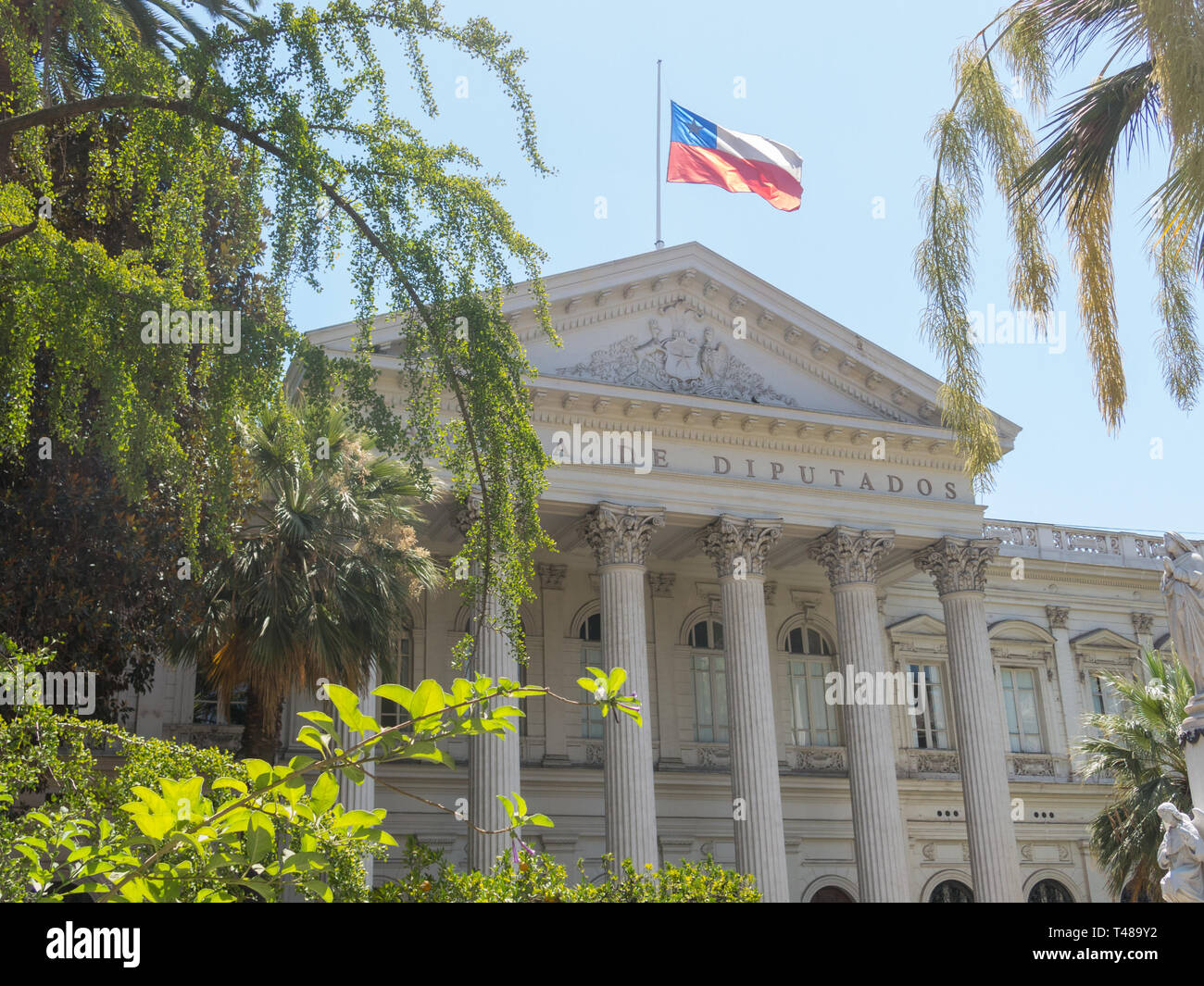 Imposing Seat of Santiago of the National Congress of Chile, in the ...
