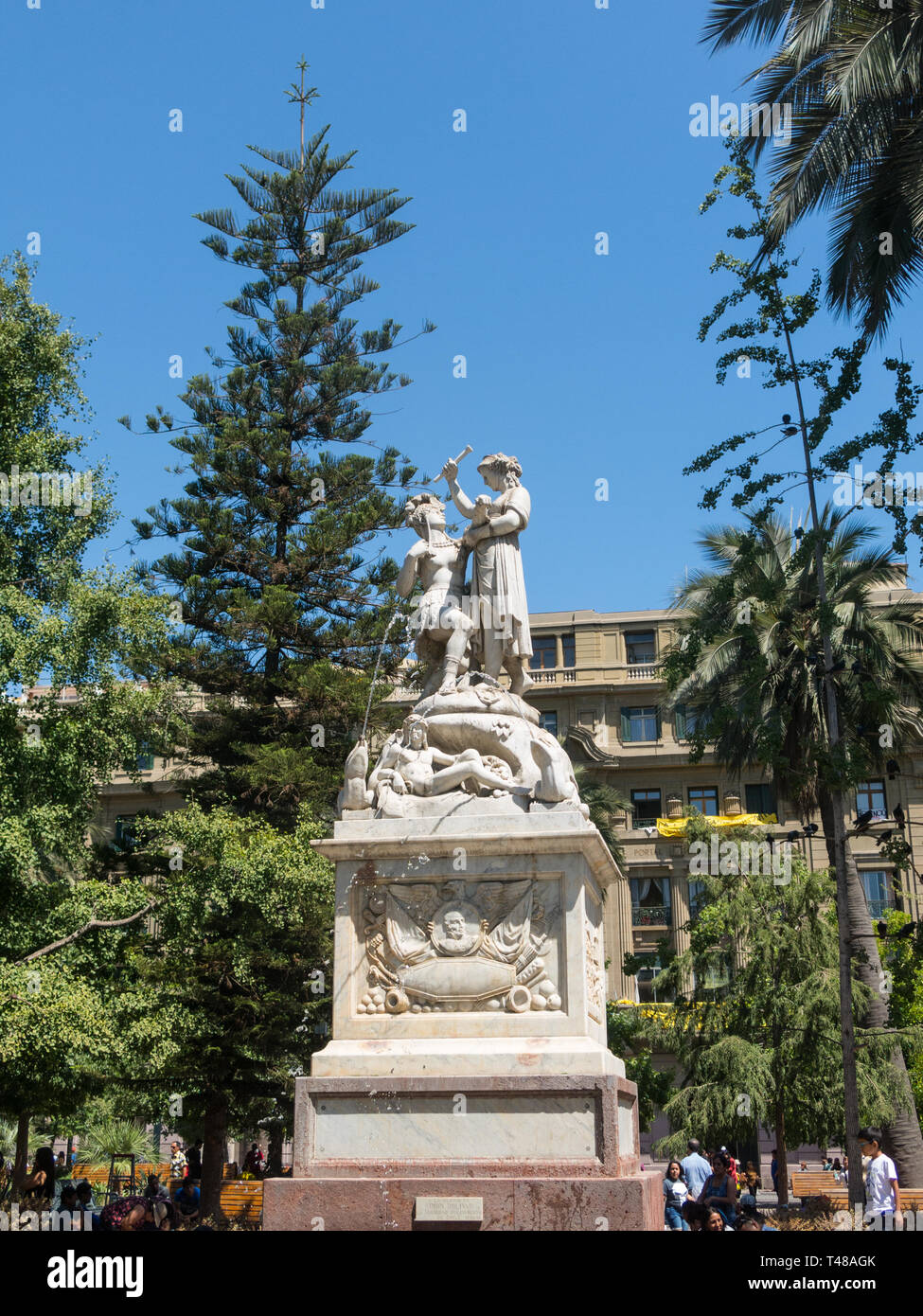 SANTIAGO DE CHILE, CHILE - JANUARY 26, 2018: Monument to the American ...
