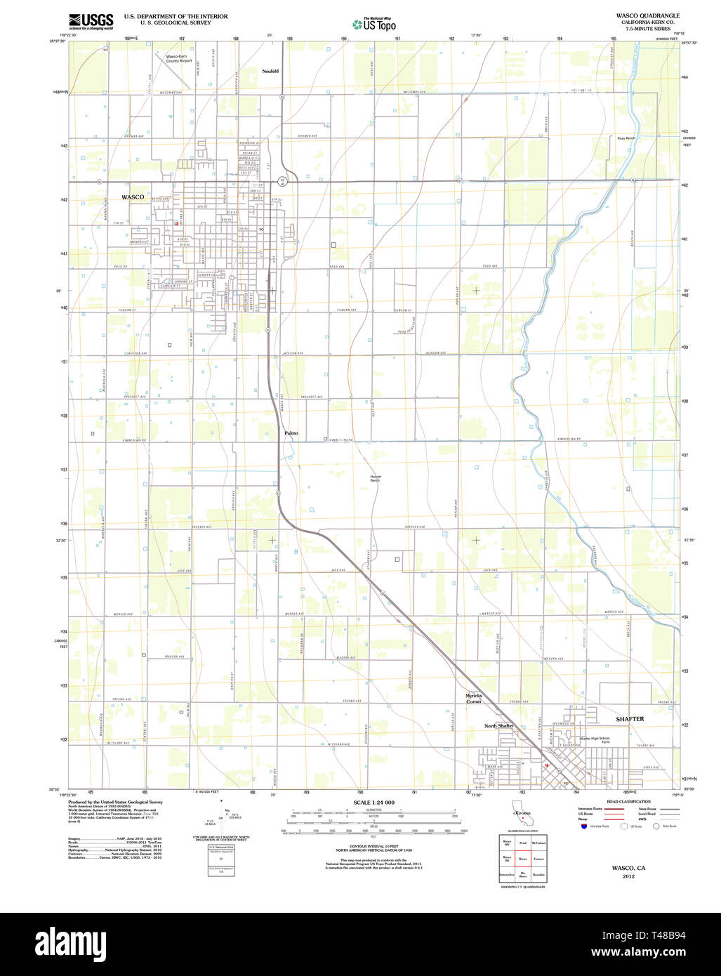 Map of wasco hi-res stock photography and images - Alamy