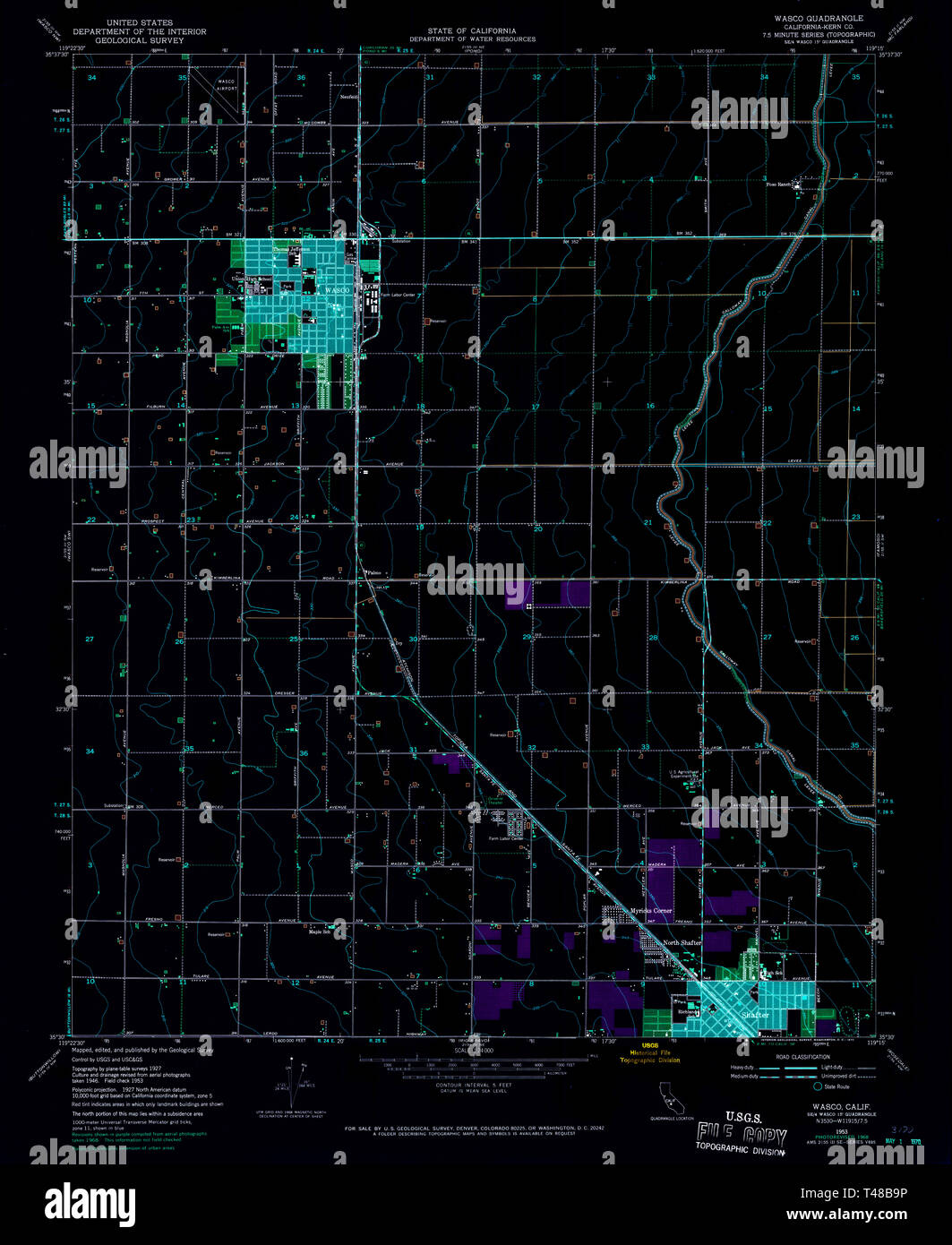 Map of wasco hi-res stock photography and images - Alamy