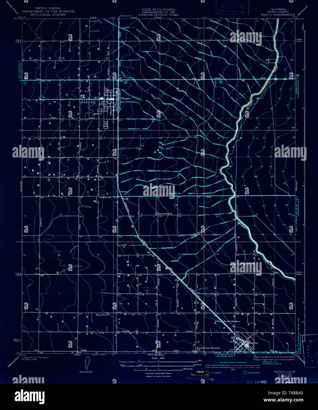 1930 map of california hi-res stock photography and images - Alamy