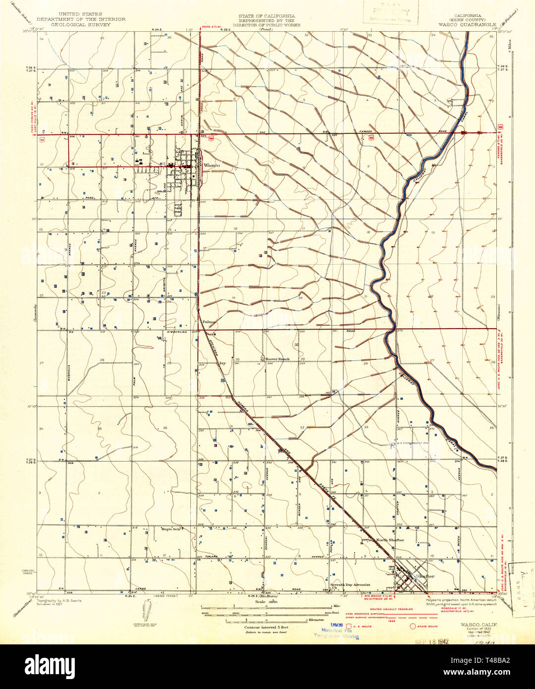 1930 map of california hi-res stock photography and images - Alamy