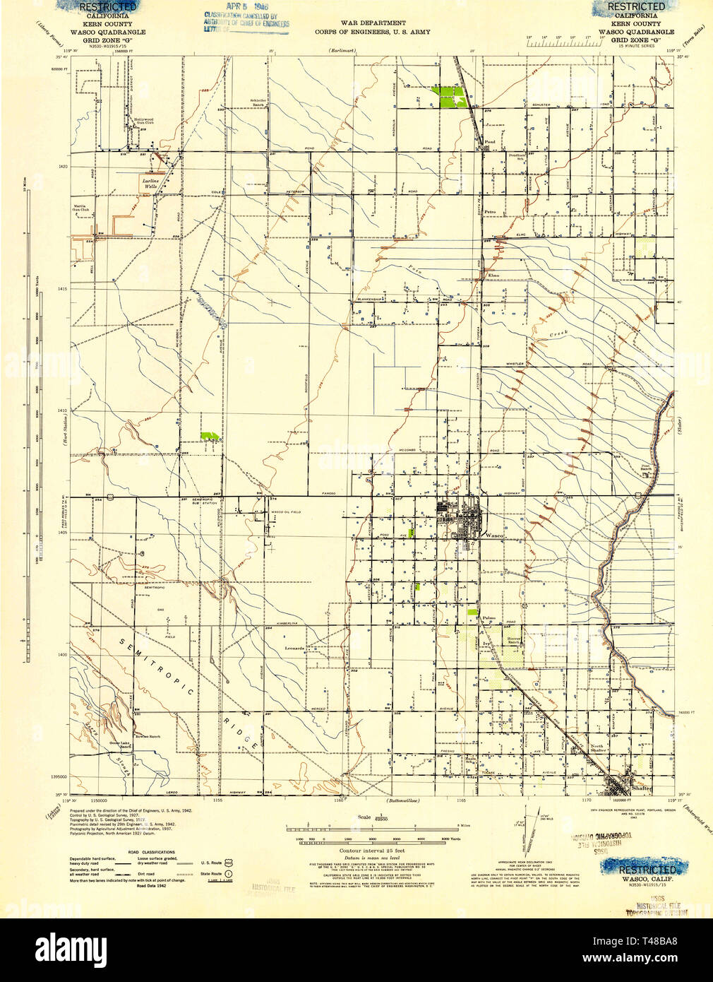 Map of wasco hi-res stock photography and images - Alamy