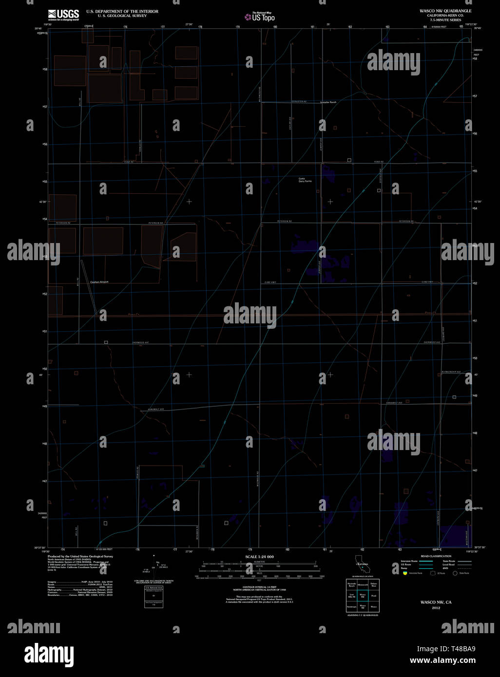 Map of wasco hi-res stock photography and images - Alamy