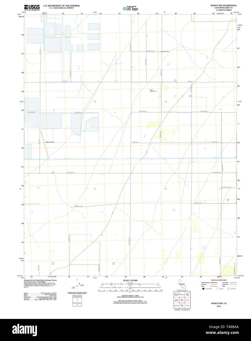 Map of wasco hi-res stock photography and images - Alamy