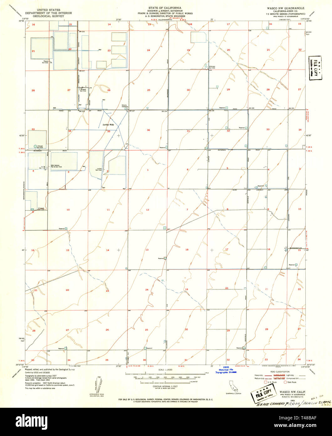 Map of wasco hi-res stock photography and images - Alamy