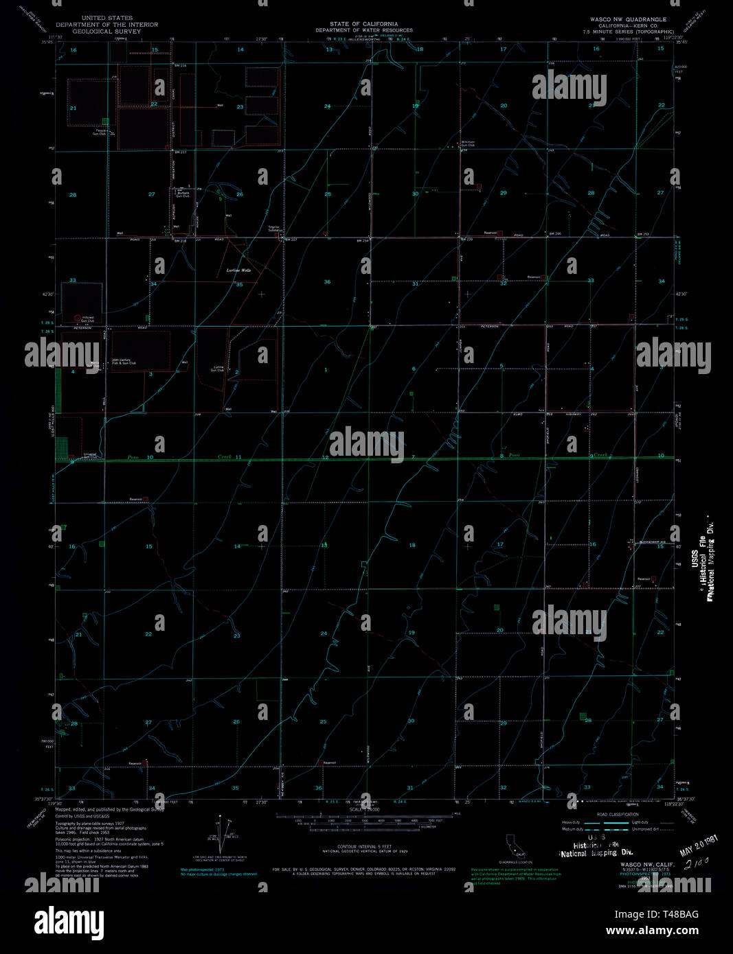 Map of wasco hi-res stock photography and images - Alamy
