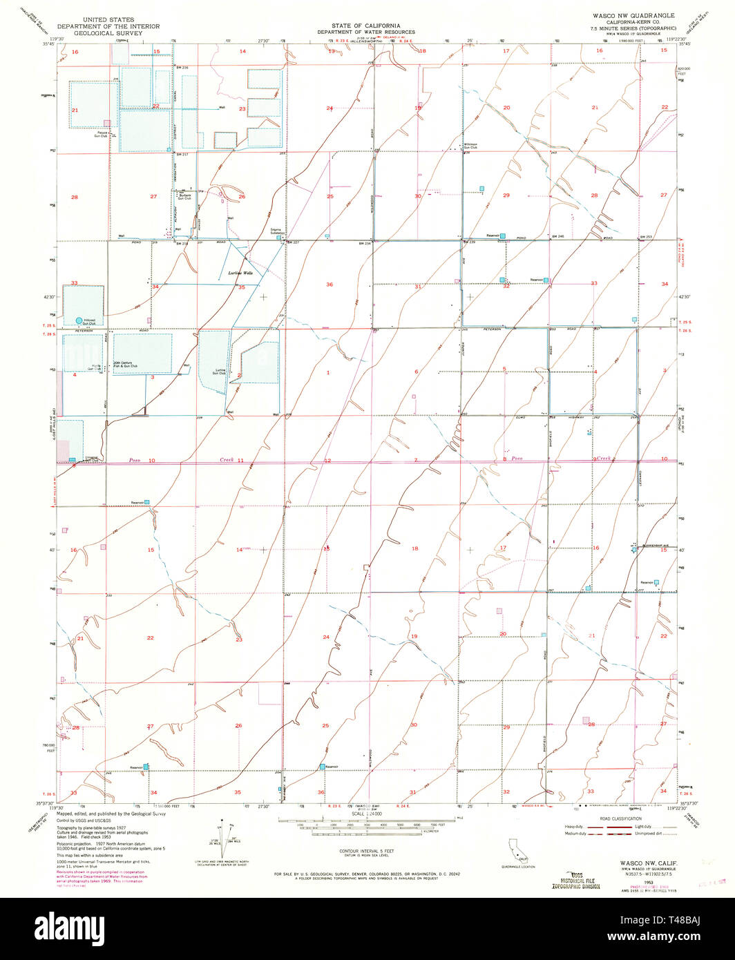 Map of wasco hi-res stock photography and images - Alamy