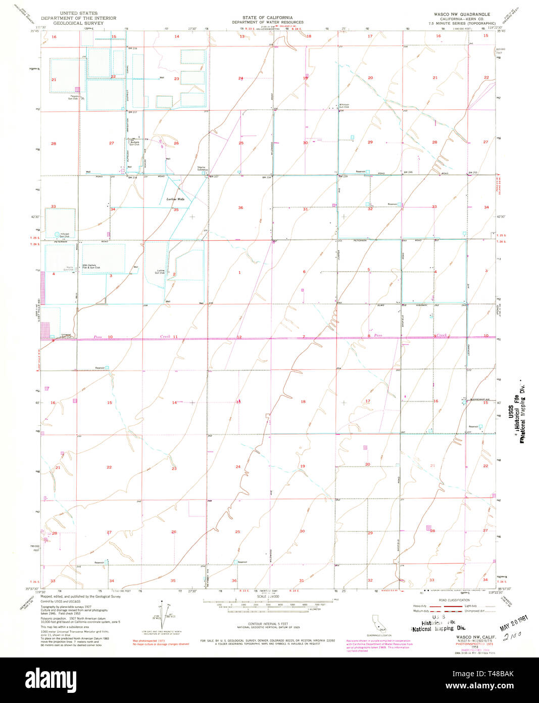 Map of wasco hi-res stock photography and images - Alamy