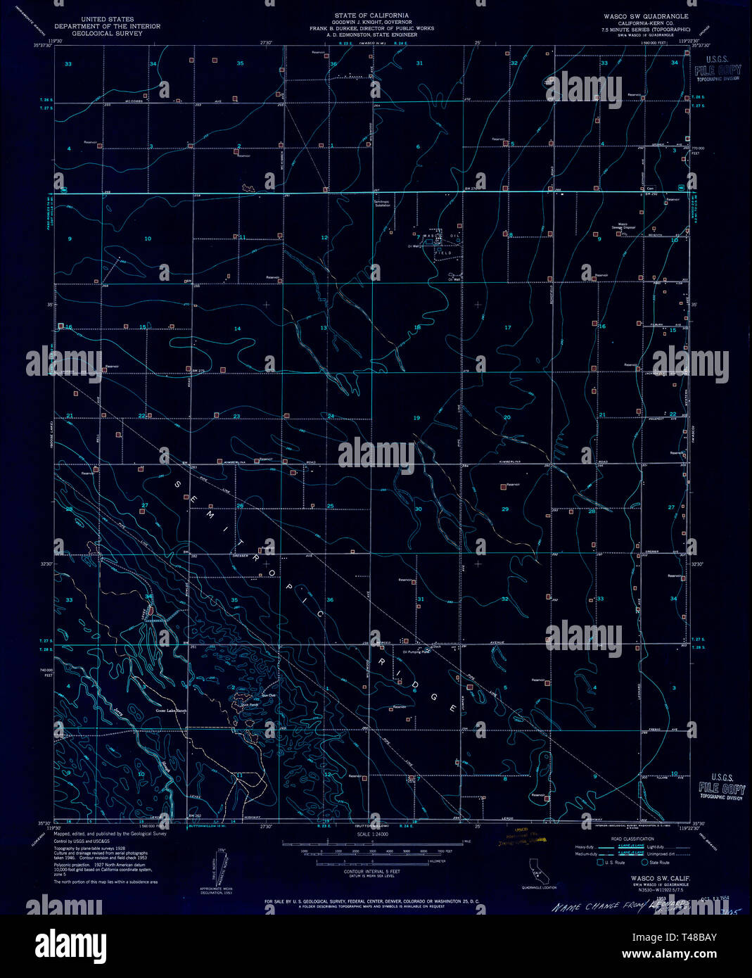 Map of wasco hi-res stock photography and images - Alamy