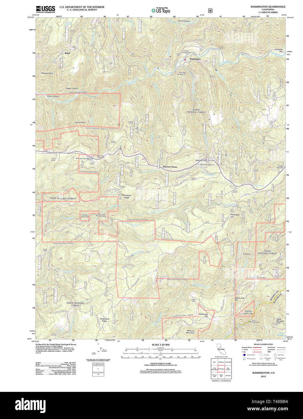 Map Of Washington And California Stock Photos & Map Of Washington And ...