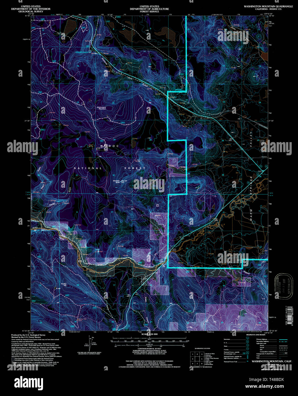 Map Of Washington And California Stock Photos & Map Of Washington And ...