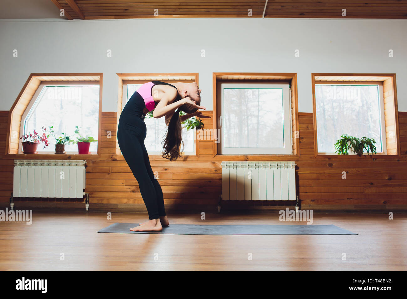 Standing Forward Bend Pose High Resolution Stock Photography and Images ...