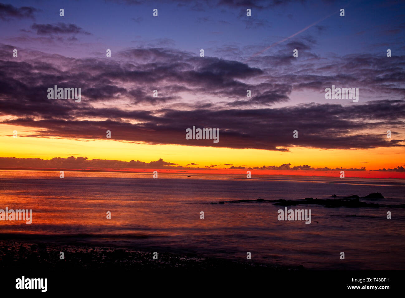 Dawn over Mounts Bay, Penzance, Cornwall, England, UK Stock Photo - Alamy