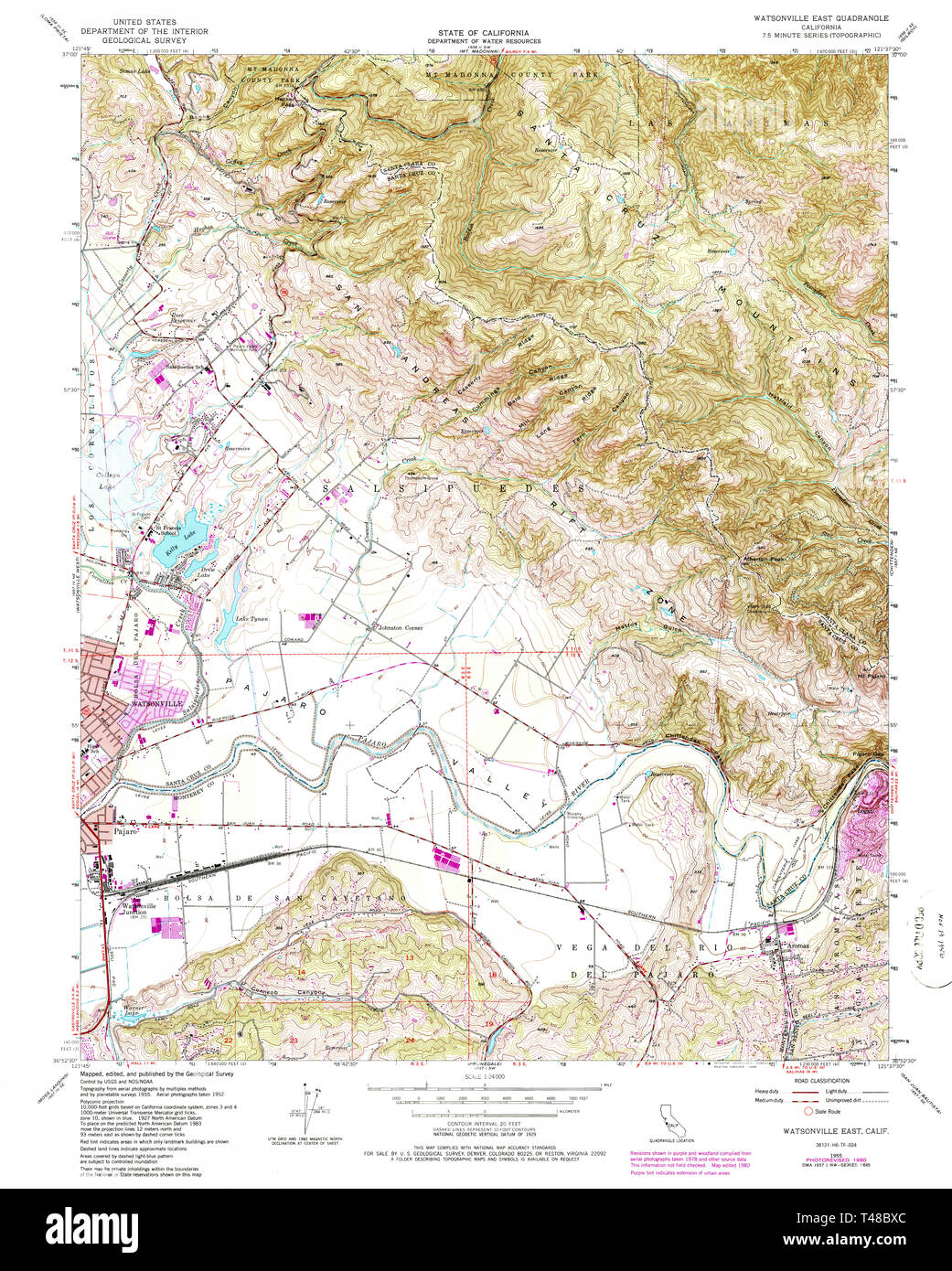 Map of watsonville hi-res stock photography and images - Alamy