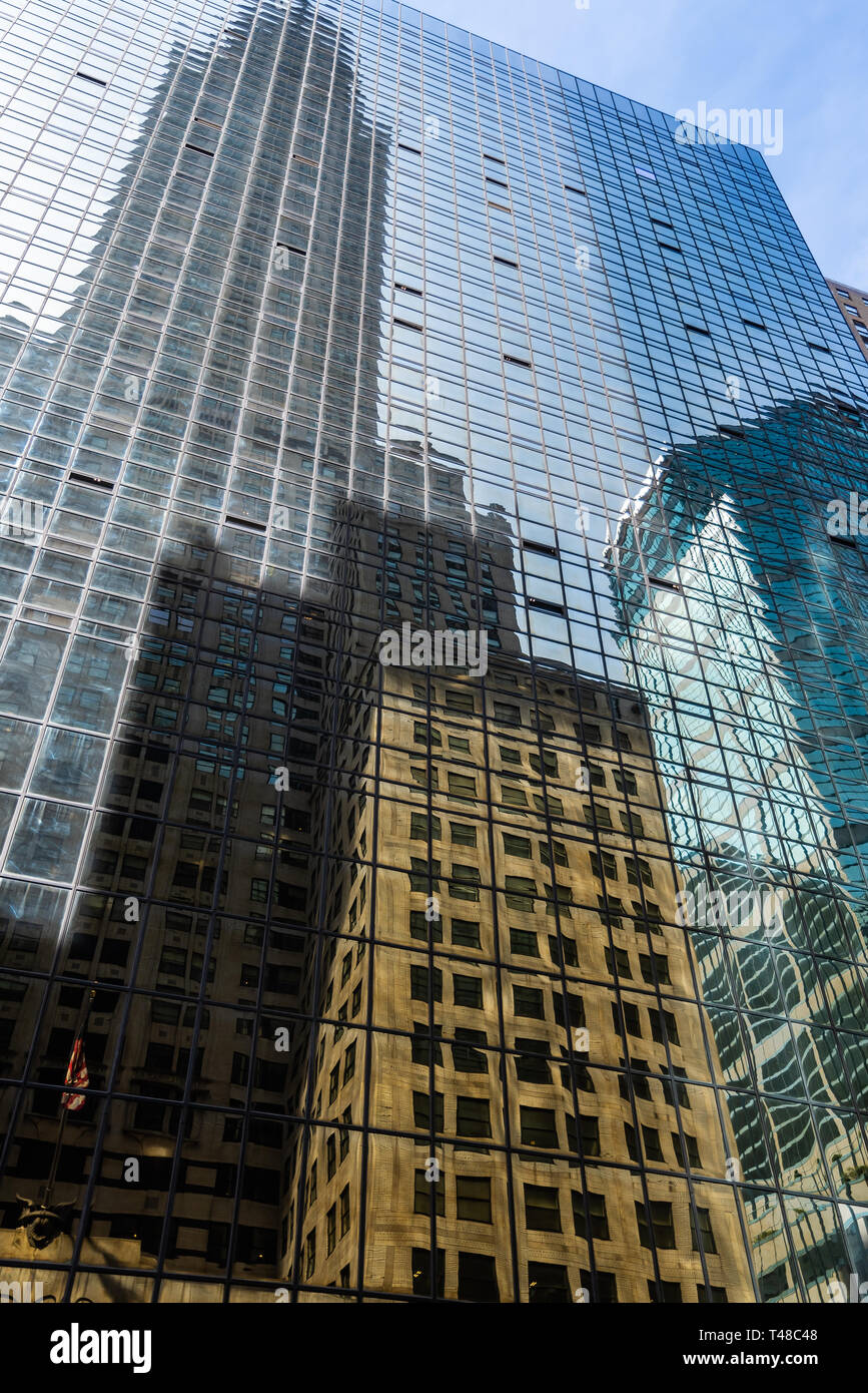 Skyscraper reflection NYC Stock Photo - Alamy