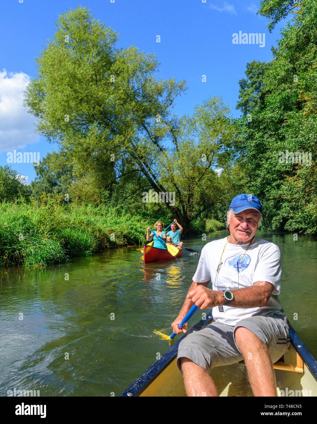 Canoe-Tour on the Pegnitz in Franconia Stock Photo - Alamy