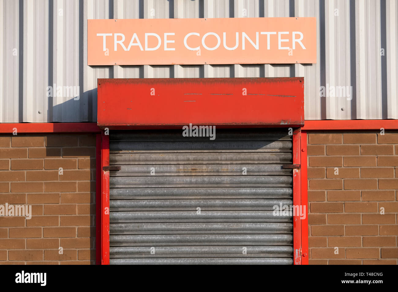 Roller shutter door sign hi-res stock photography and images - Alamy