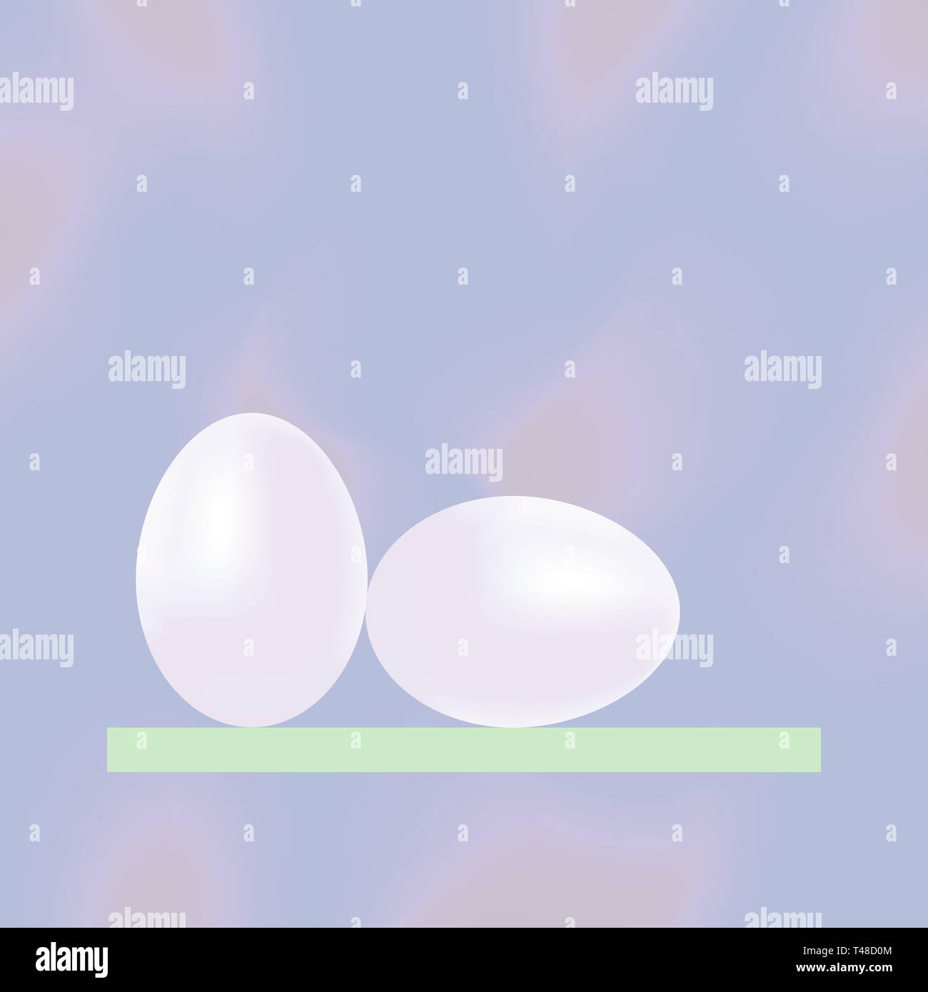 Two white eggs. Illustration Stock Photo - Alamy