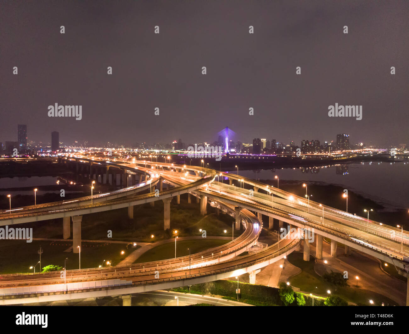 Traffic Aerial View - Traffic concept image, birds eye daytime view use ...