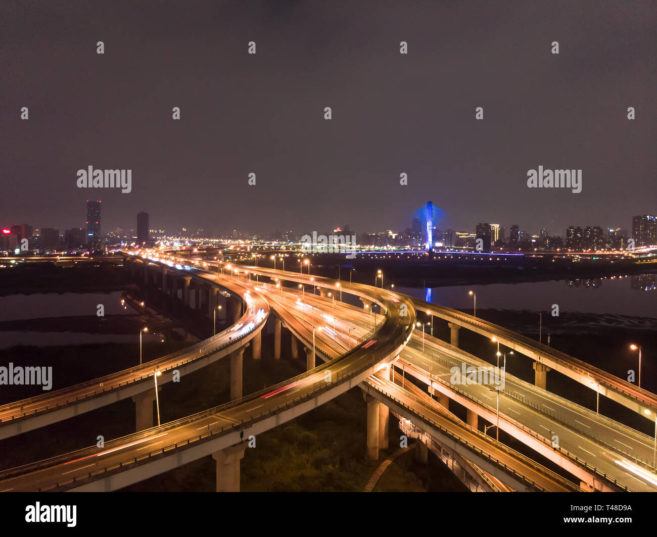 Traffic Aerial View - Traffic concept image, birds eye daytime view use ...