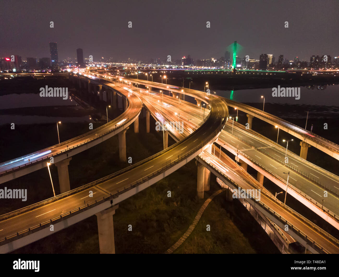 Traffic Aerial View - Traffic concept image, birds eye daytime view use ...